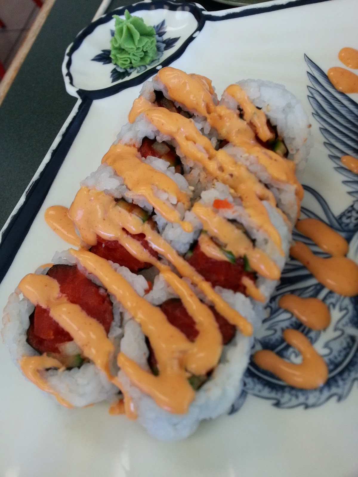 feeling famished: tokyo joe's sushi factory: da bomb rolls