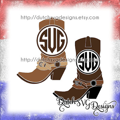 Dutch SVG Designs: Monogram Boots Tutorial for Cricut Design Space