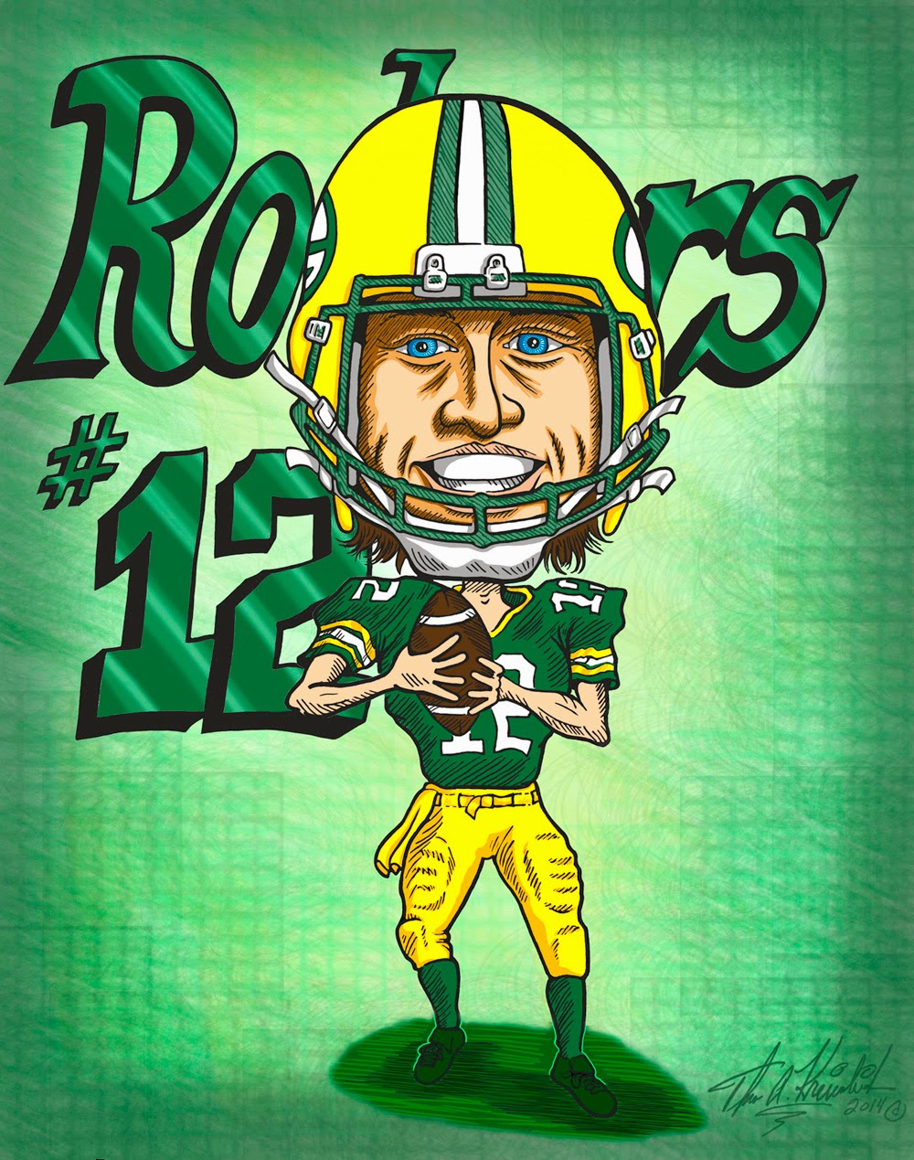 Tom Kbrink's Illustration and Design Blog: Green Bay Packers Artwork