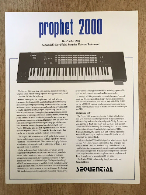 MATRIXSYNTH: SEQUENTIAL CIRCUITS PROPHET 2000 Brochure