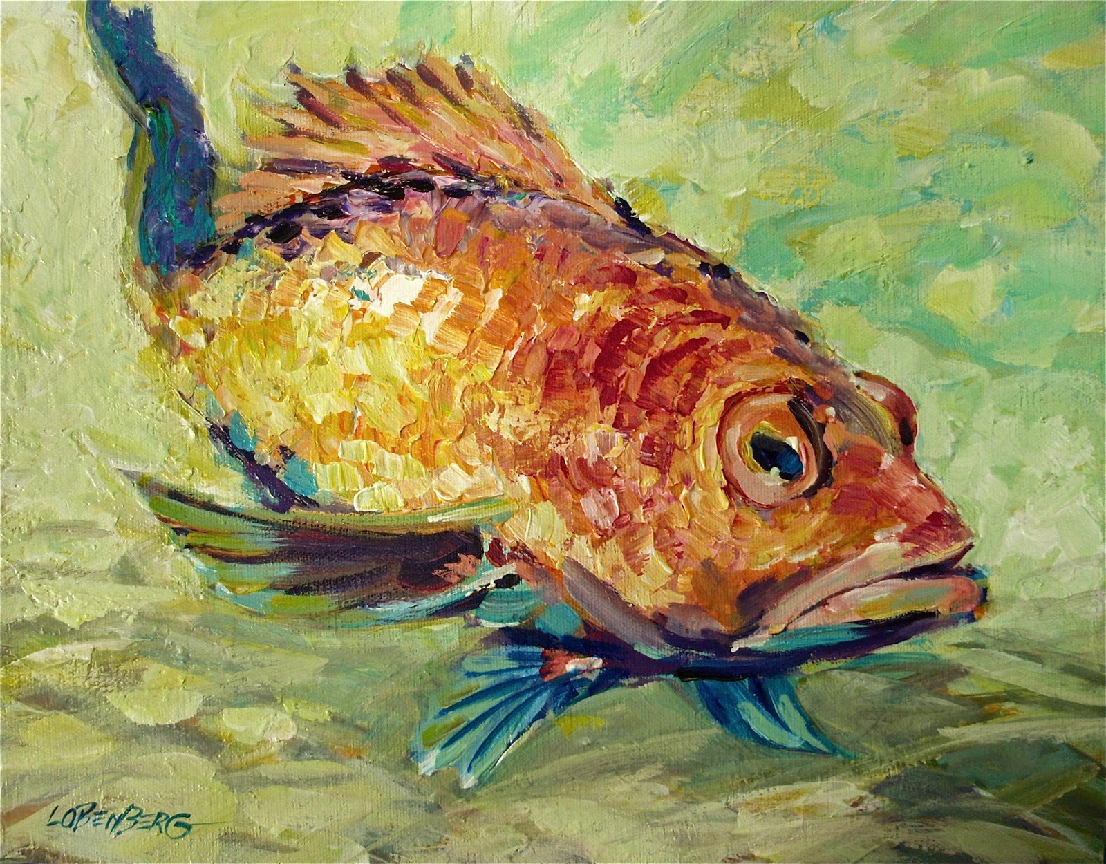 David Lobenberg: Something fishy in watercolor no less.