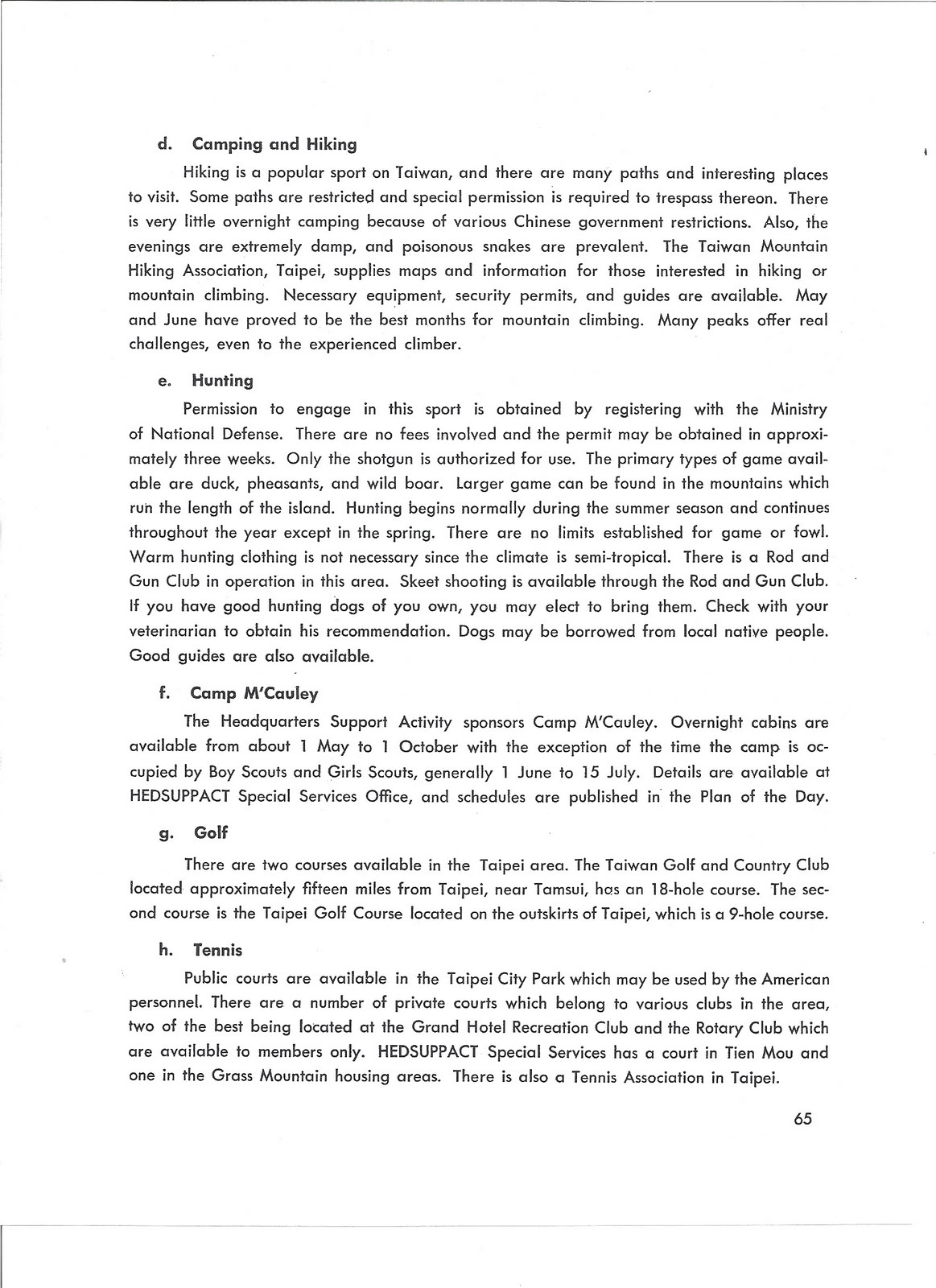 US Taiwan Defense Command: Taiwan Report - 1960s (Chapter 6)