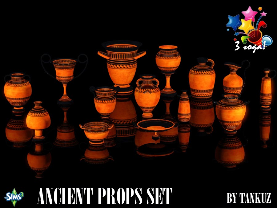 Tankuz Sims 3 Blog: The Sims 3. Ancient Props Set by Tankuz.