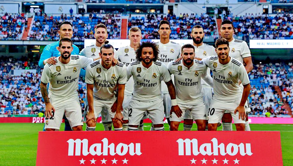 REAL MADRID contra Milan 11/08/2018 Trofeo Santiago Bernabeu