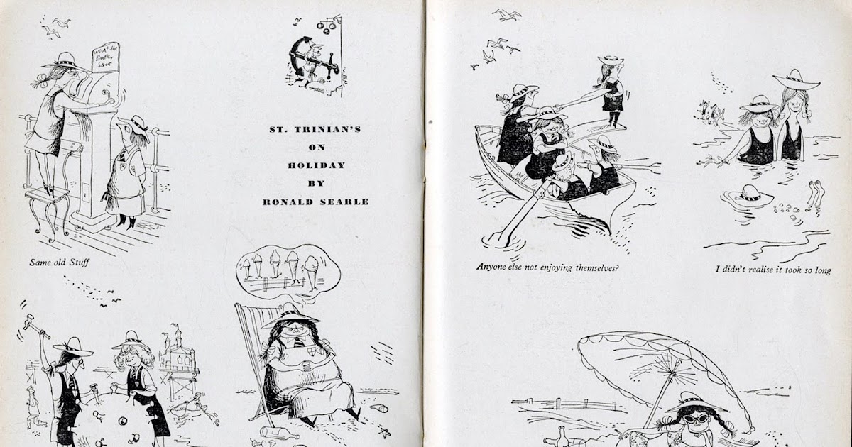 Cartoon Cliche Primer: St. Trinian's on Holiday, Searle August 1948