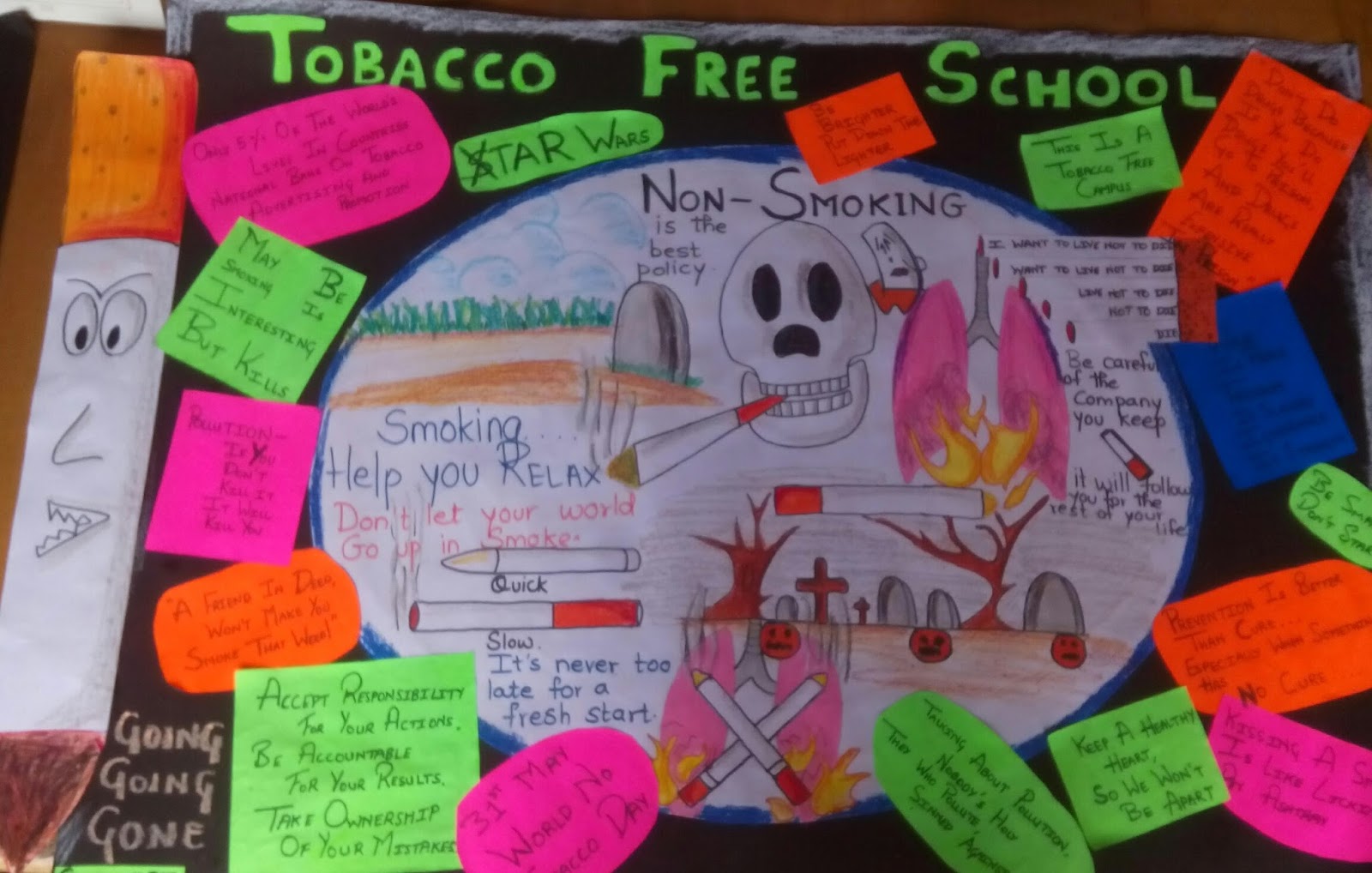 science twinkling star: Posters on " Say No to Tobacco"