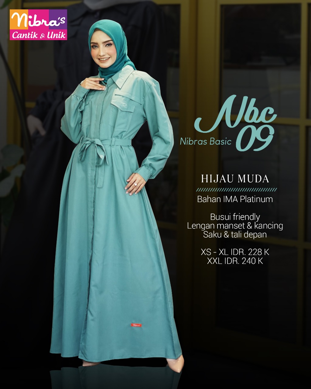 KOLEKSI GAMIS NIBRAS BASIC TERBARU NBC 09