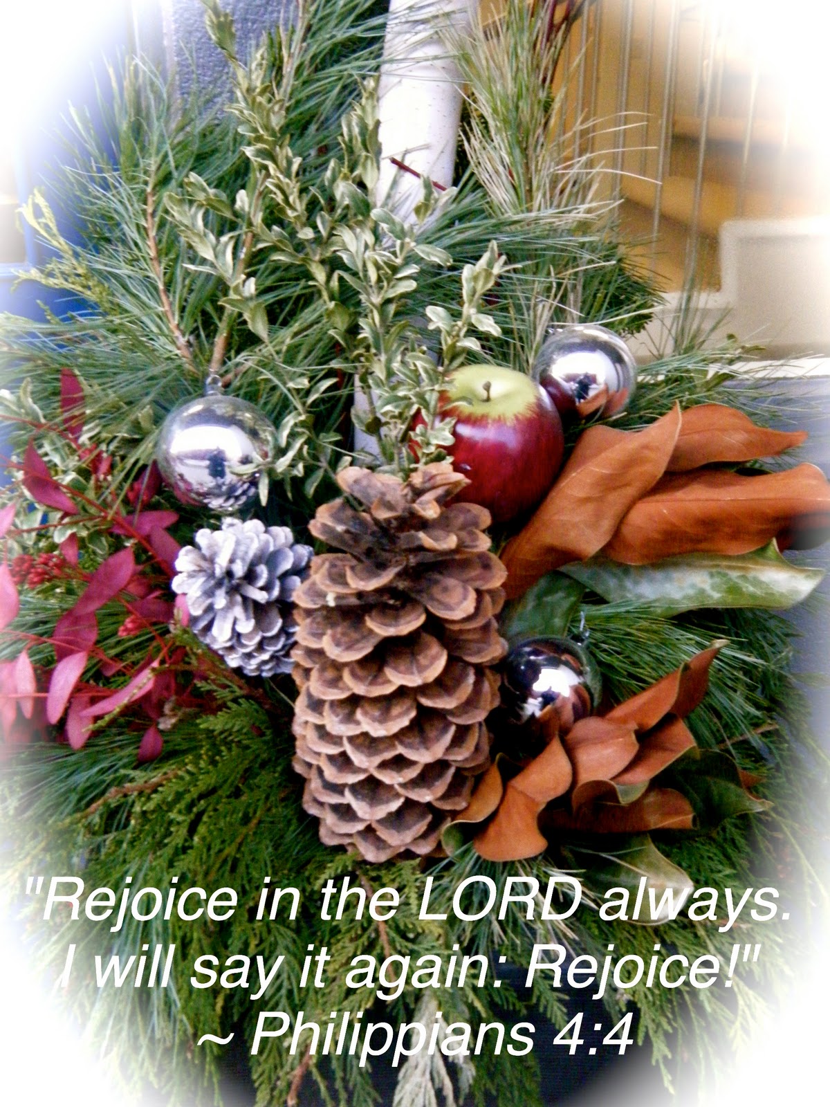 Flowery Blessing: "Rejoice in the LORD always. I will say it again ...
