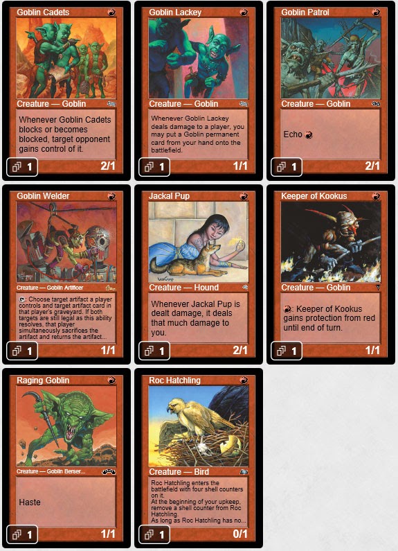 Magic the Gathering Adventures: [Legacy] One and Two-drop Red Creatures
