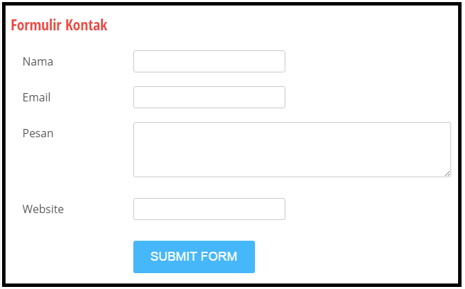 Cara Mudah Membuat Formulir Kontak di Blog - Student Terpelajar - Media ...