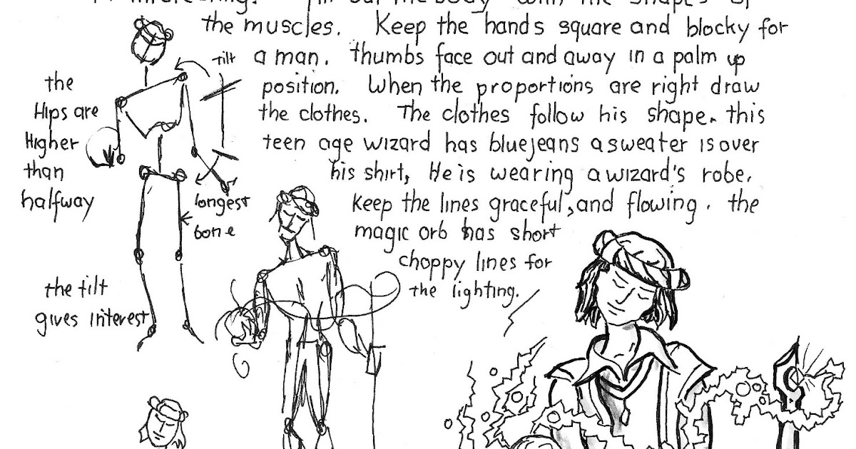 How to Draw Worksheets for The Young Artist: How to Draw a Young Wizard ...