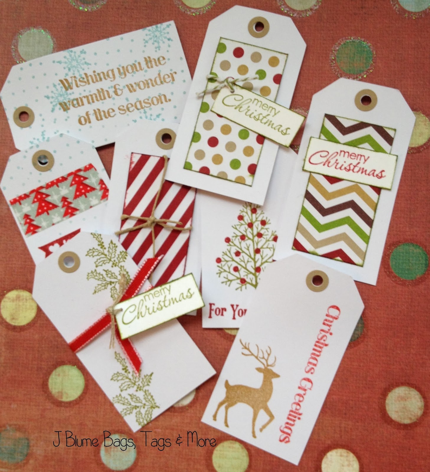 J Blume Bags, Tags & More: Christmas Tag Kit Workshop