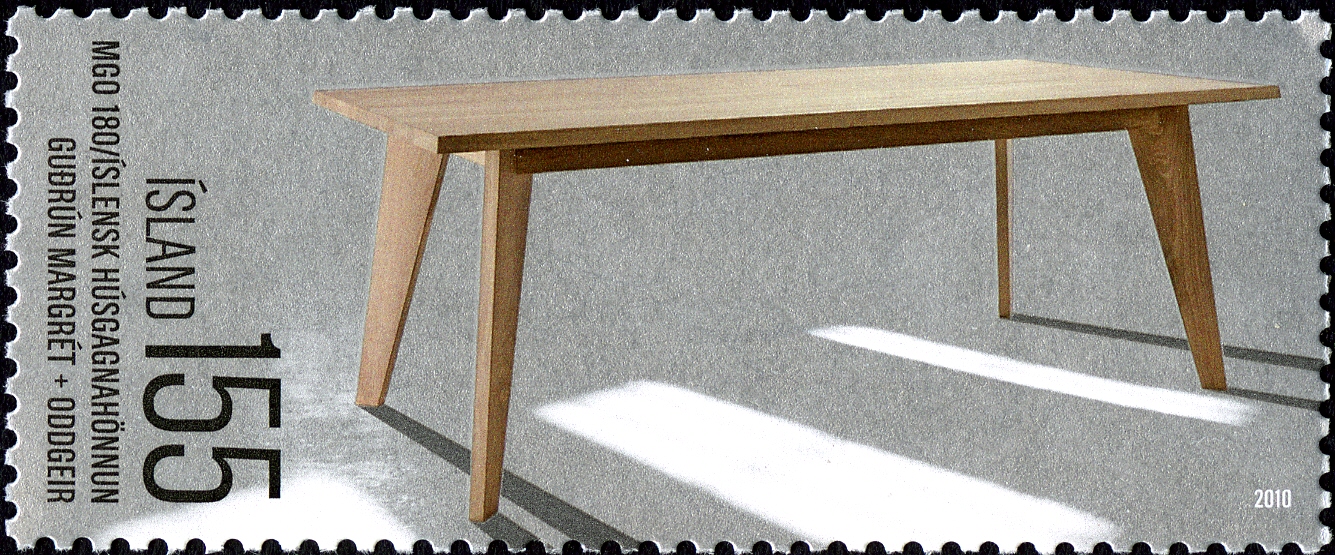 Coffee table postage stamp