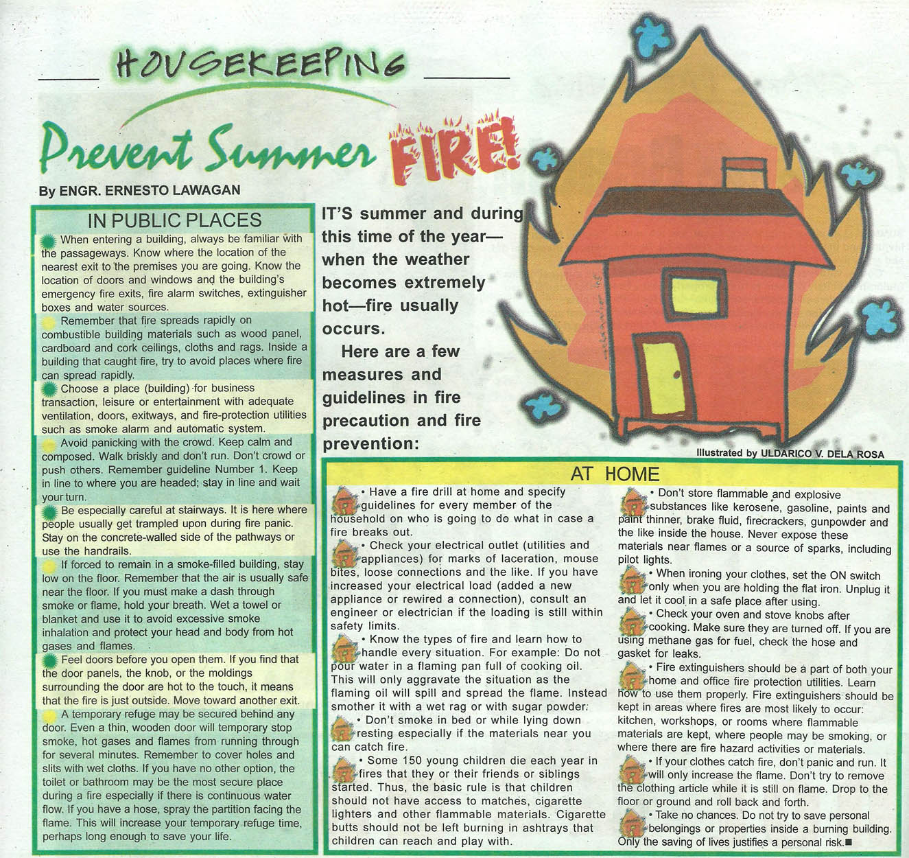 ALAM MO BA 'TO? (Do You Know This?): Summer Fire: Precaution & Prevention