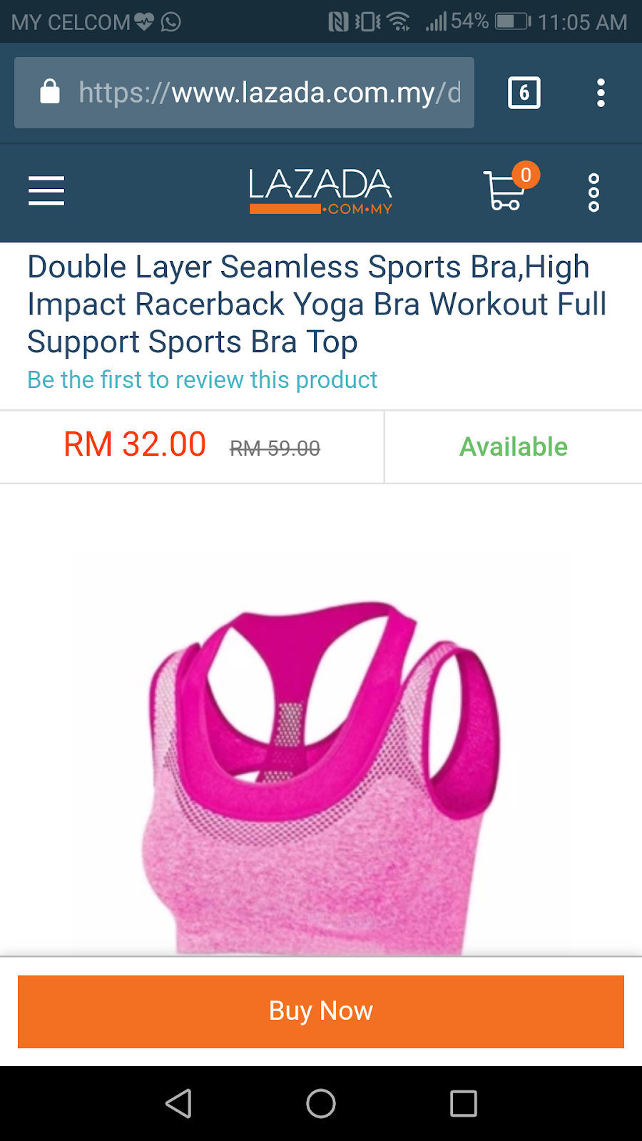 REVIEW : Sport Bra Selesa Dipakai Dengan Harga Mampu Milik di Lazada