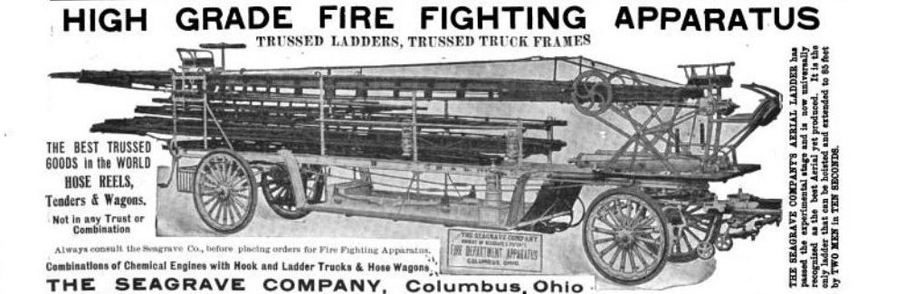 Vintage Fire Truck Advertisements: Seagrave Aerials