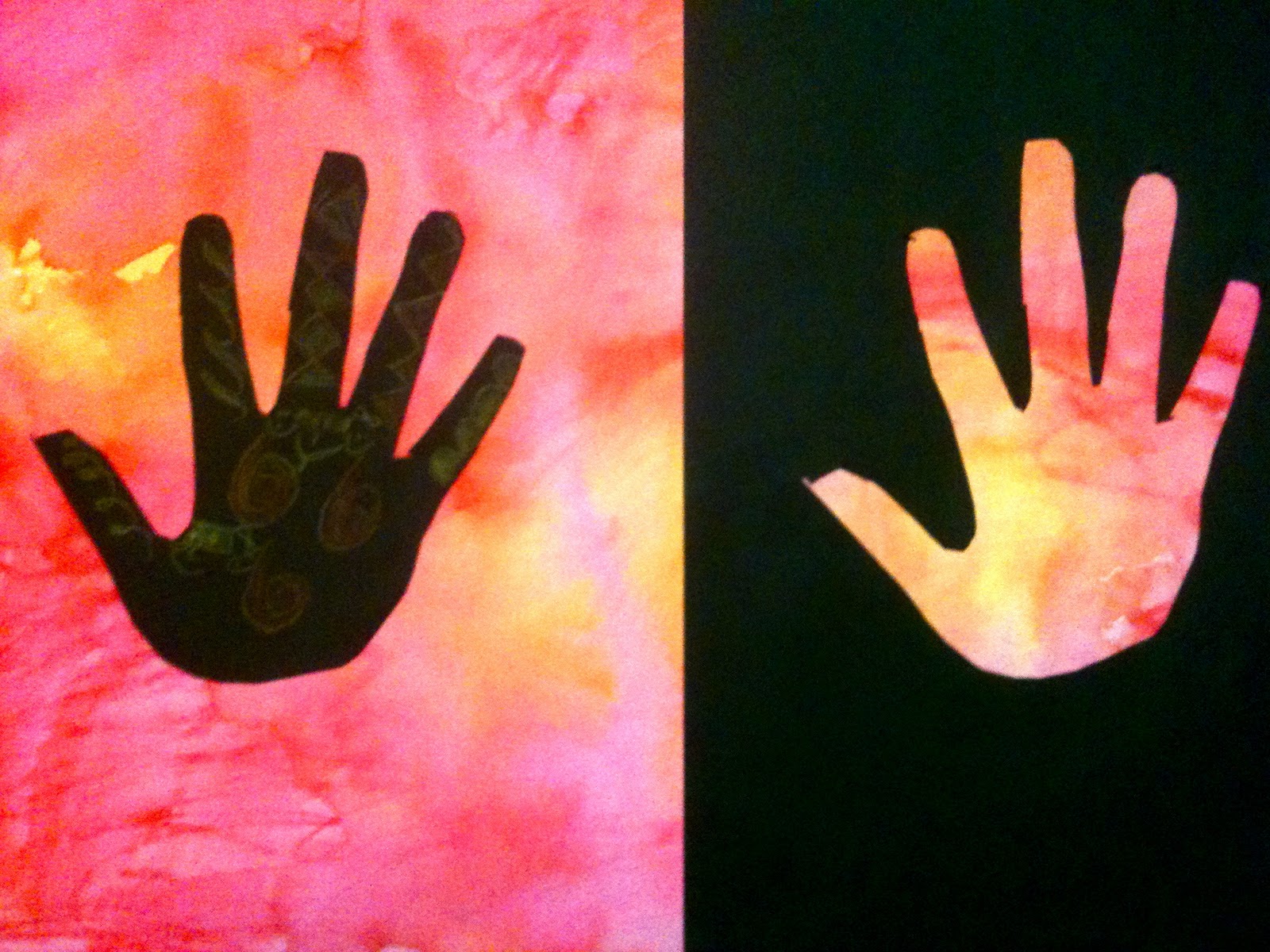 Creating Art: Positive/Negative Hands