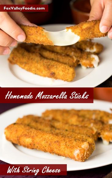 HOMEMáDE MOZZáRELLá STíCKS WíTH STRíNG CHEESE | Healthy Food Recipes