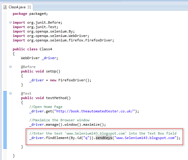 Selenium By Arun 305 Using Sendkeys Predefined Method For Entering Text