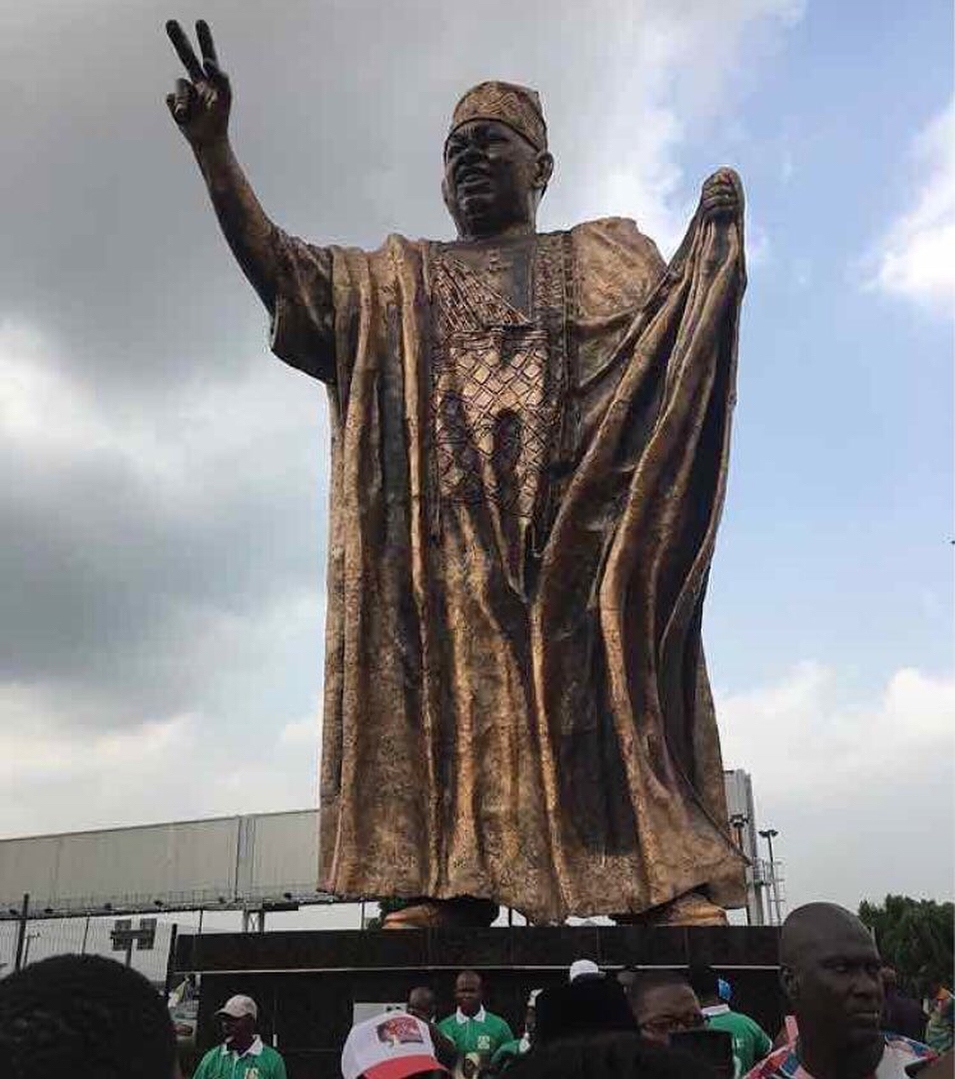 Lagos State Unveils Abiola Statue at Abiola Garden. - GBETU TV