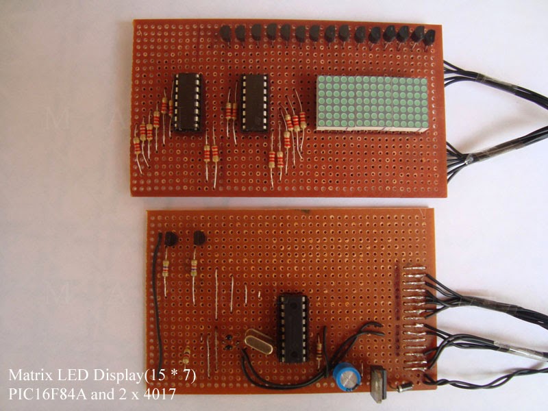 Microcontroller Projects: PIC16F84A Matrix LED Display