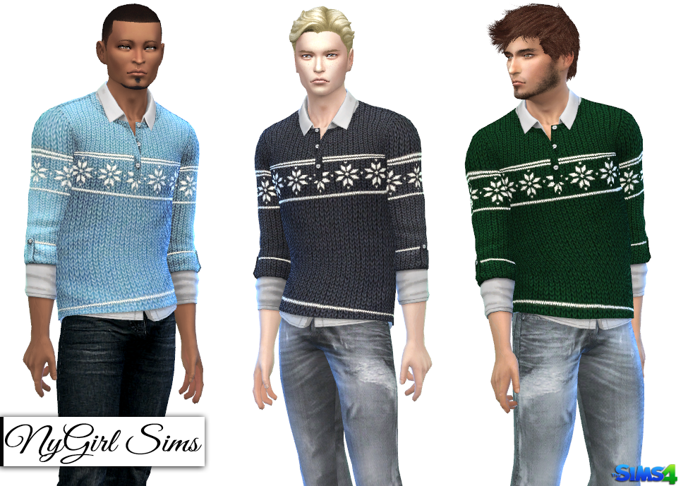 NyGirl Sims 4: Knitted Holiday Sweater