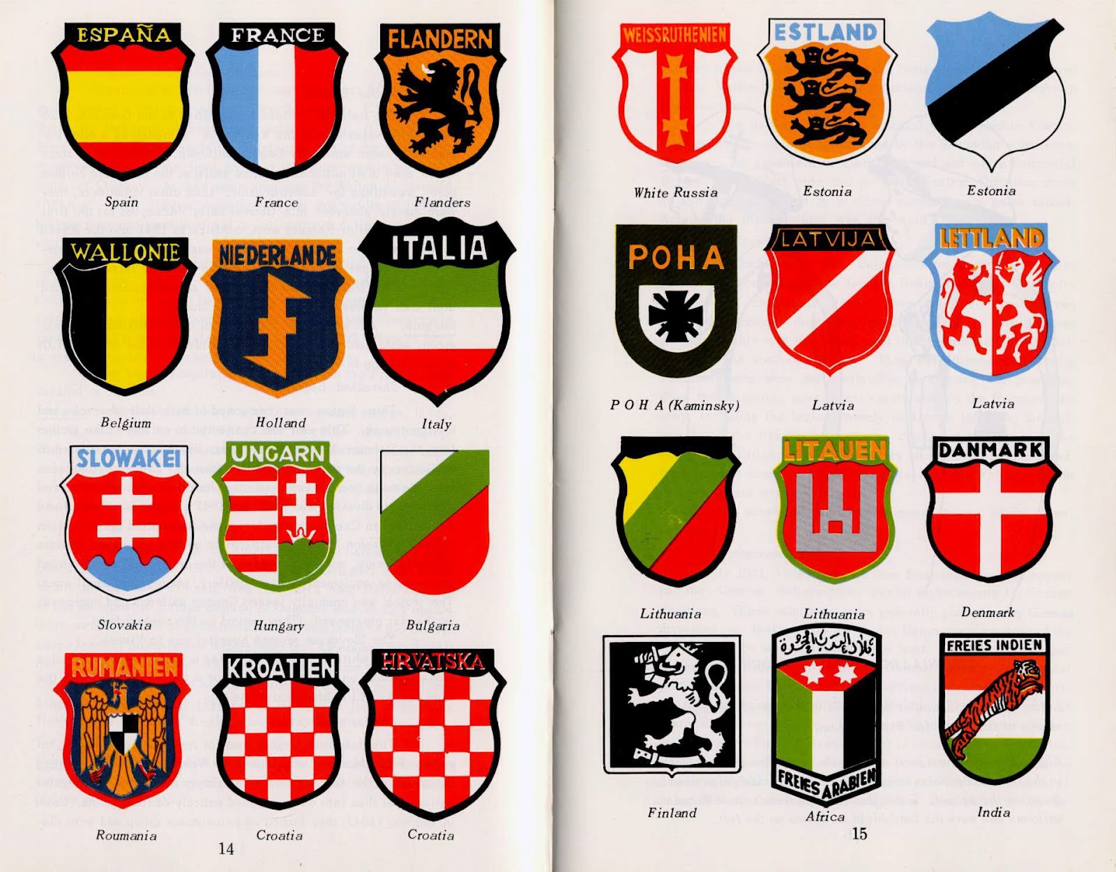 NAZI JERMAN: Lambang, Insignia dan Lencana Sukarelawan Asing Nazi Jerman