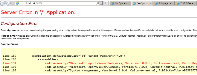 Srinivas Blog Could Not Load File Or Assembly Microsoft Reportviewer Webforms Version 9 0 0