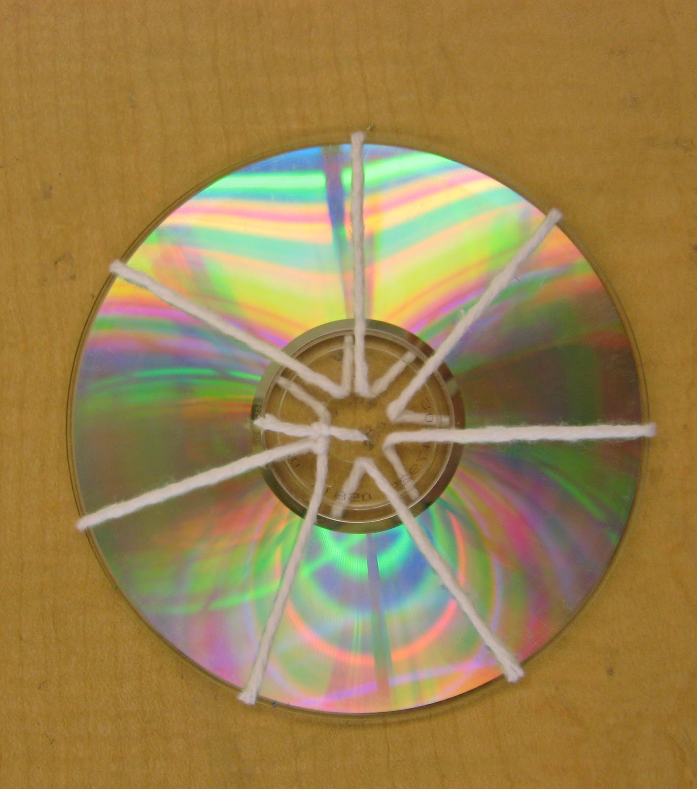 Art Matters: CD Weaving- the warping