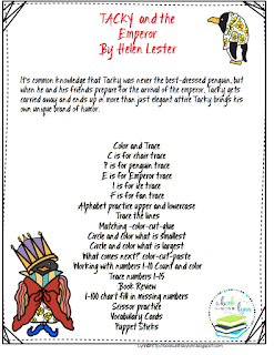 TACKY AND THE EMPEROR BY HELEN LESTER ~ Book Units by Lynn