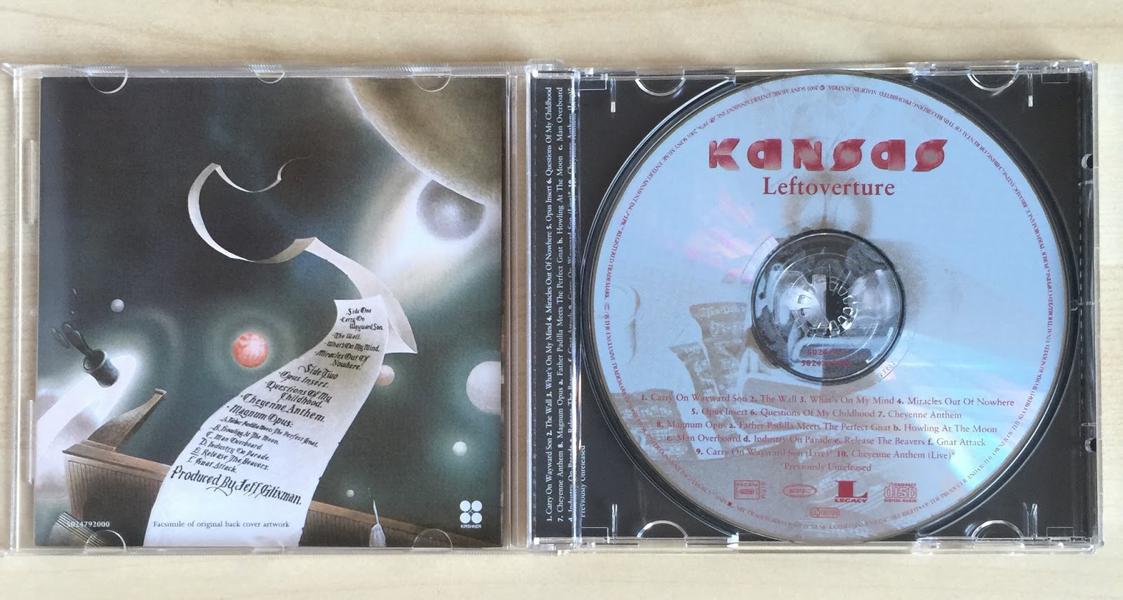 Sounds Good, Looks Good...: "Leftoverture" by KANSAS (2001 Epic/Legacy ...