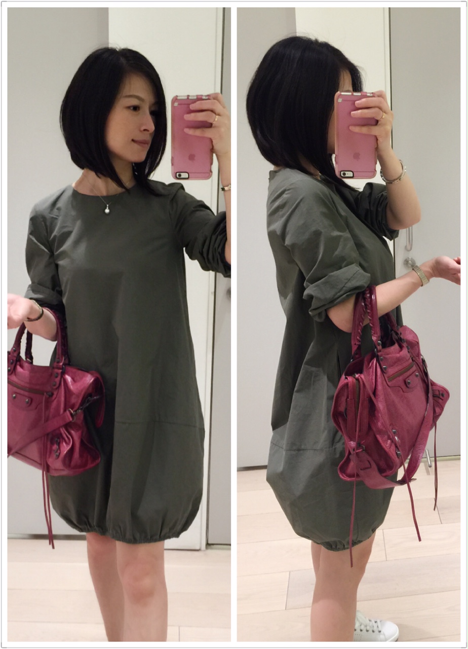 COS cocoon dress (and COS fitting room pictures)