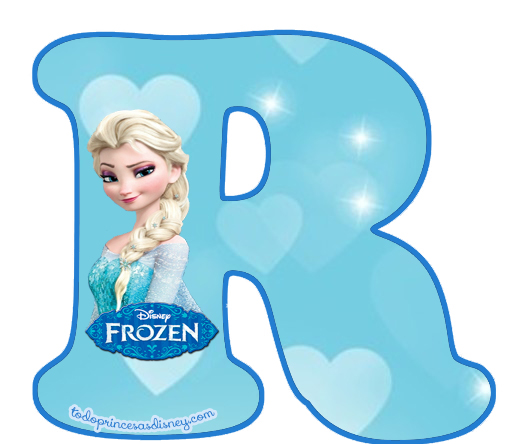 Frozen Elsa Alphabet with Hearts. Abecedario de Elsa de Frozen con ...