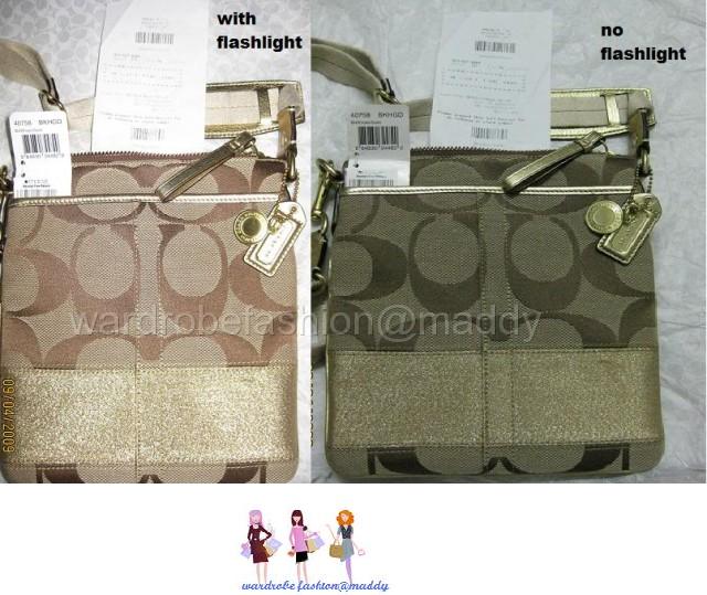 COACH SIGNATURE gold STRIPE SWINGPACK#40758 | wardrobe fashion