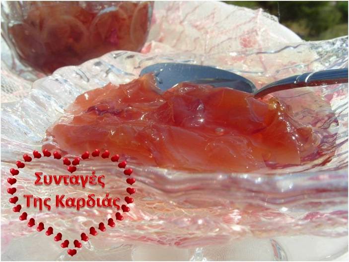 ΣΥΝΤΑΓΕΣ ΤΗΣ ΚΑΡΔΙΑΣ: Γλυκό κουταλιού τριαντάφυλλο