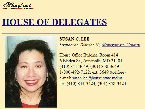 maryland juice: Washington Post: Delegate Susan Lee Replaced By Evil ...