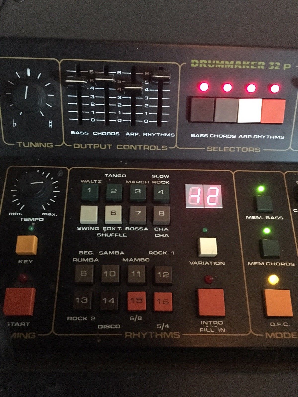 MATRIXSYNTH: Rare Godwin Drummaker 32p With K32 Keyboard