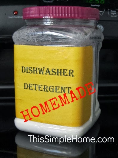 Homemade Dishwasher Detergent Recipe {2¢ Per Load} - This Simple Home
