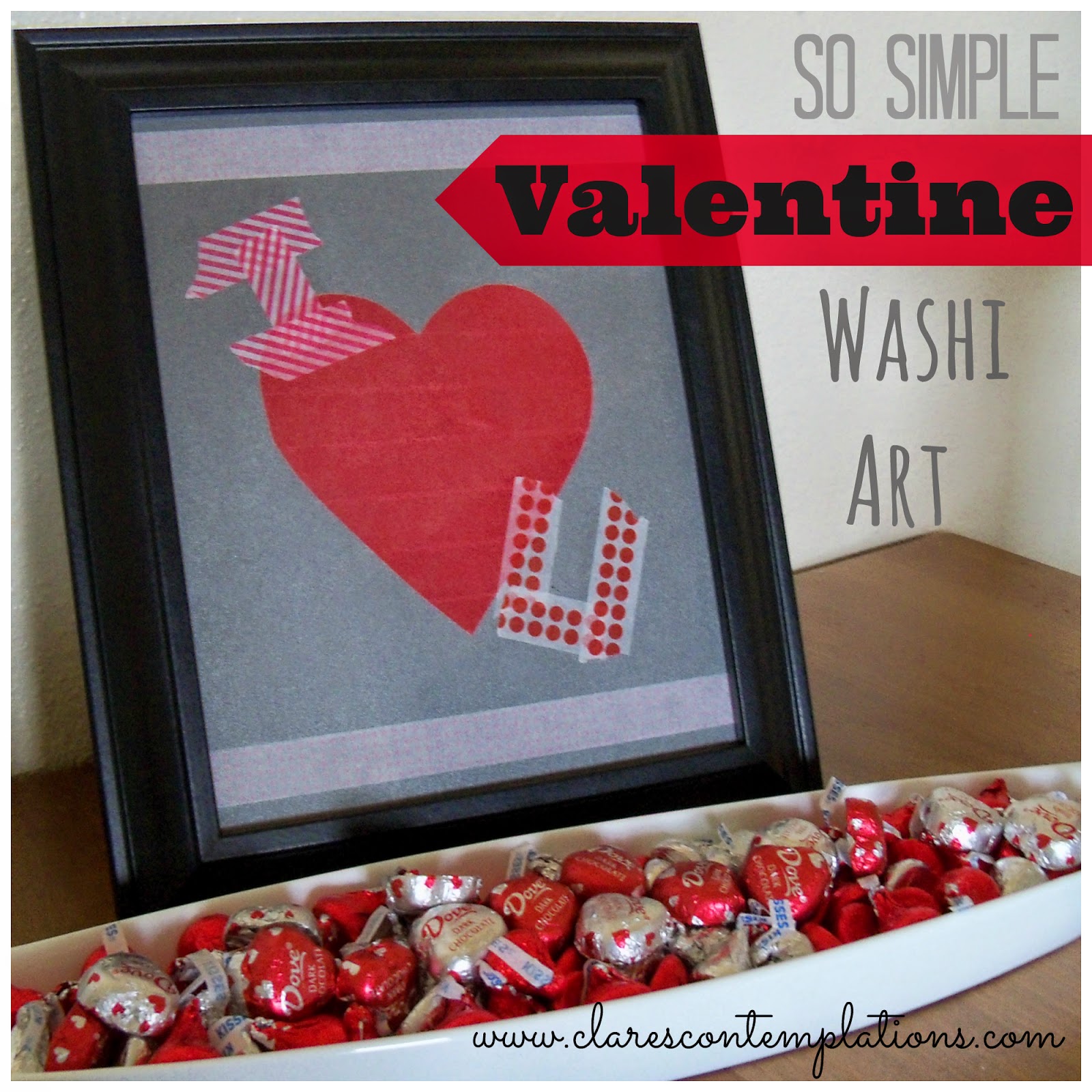 Clare's Contemplations: Washi Tape Valentine Art