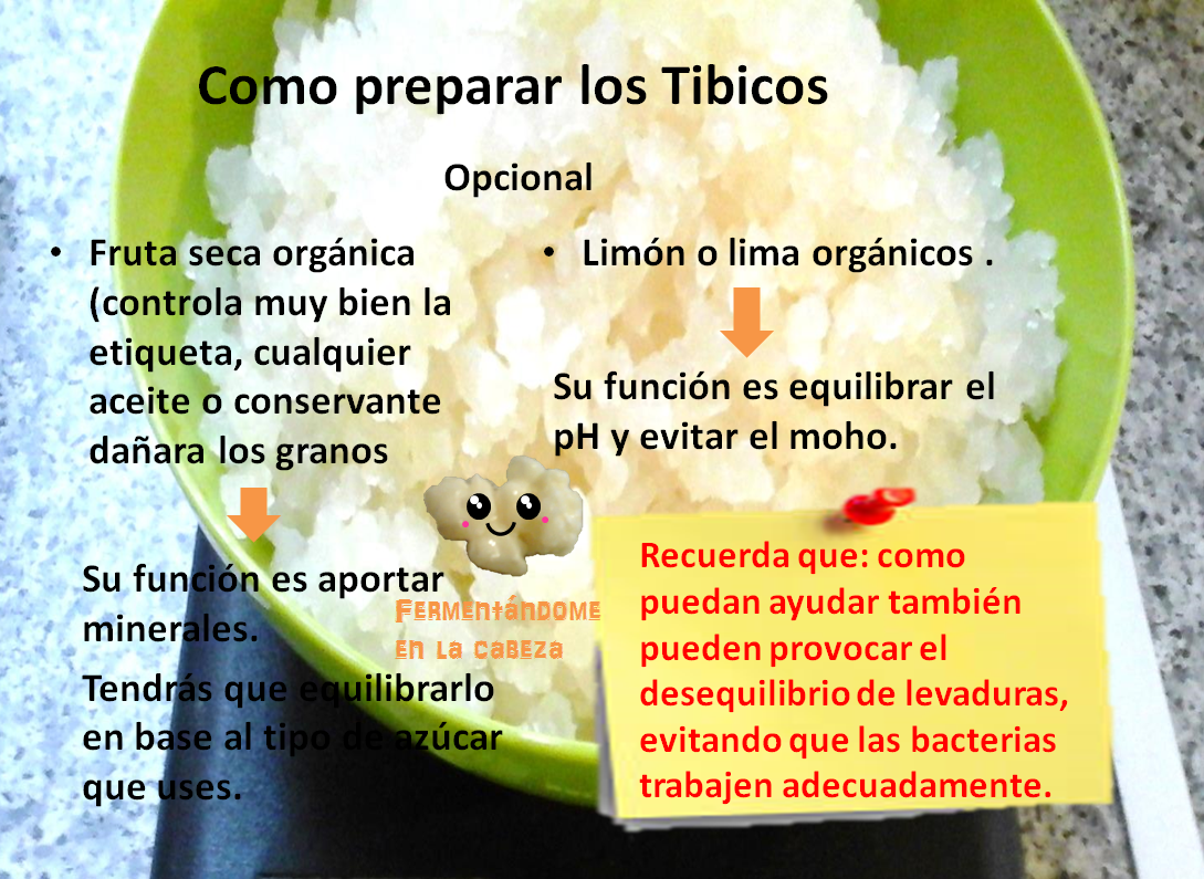 Fermentandome en la cabeza: Como preparar los tibicos o Kefir de agua