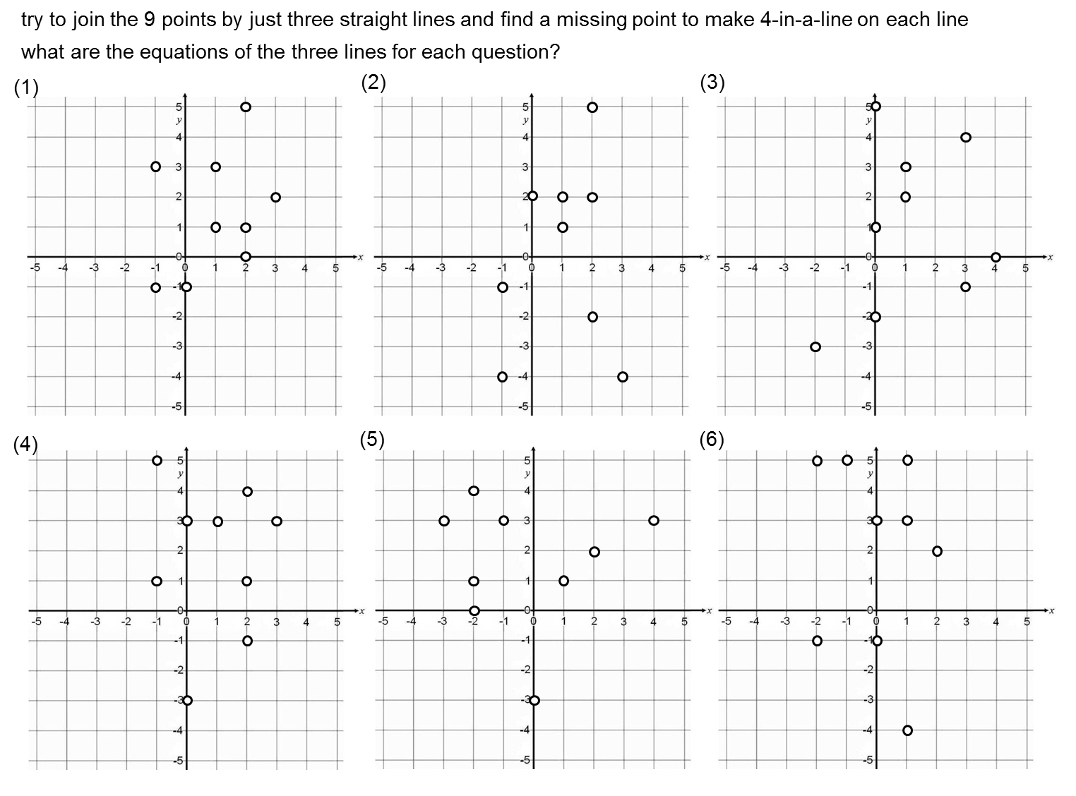 MEDIAN Don Steward mathematics teaching: 4 in a line further extended