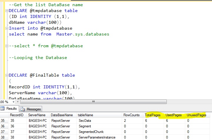 Microsoft Business Intelligence: Get the number of pages in a table on ...