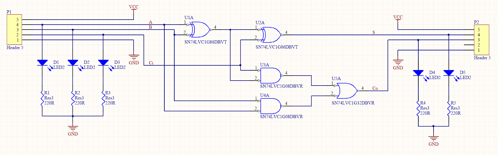 Indie Electronics: My 1 Bit Full Adder Project
