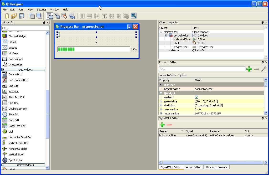 DHOB: Esempio GUI con PyQt/QtDesigner