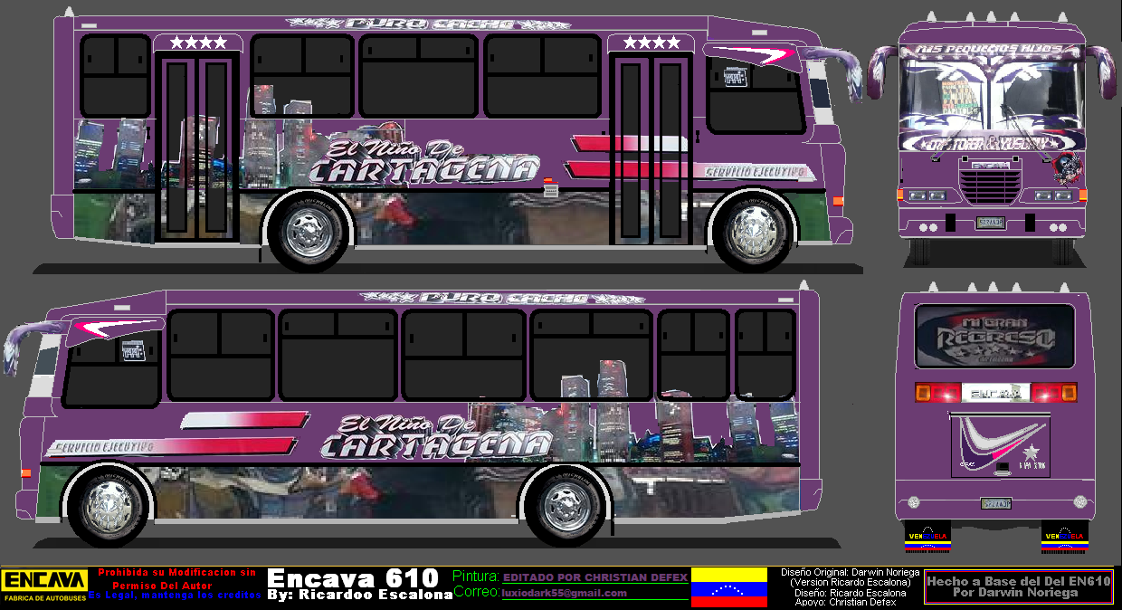 Diseños Autobuses Venezuela: Encavas Pintadas