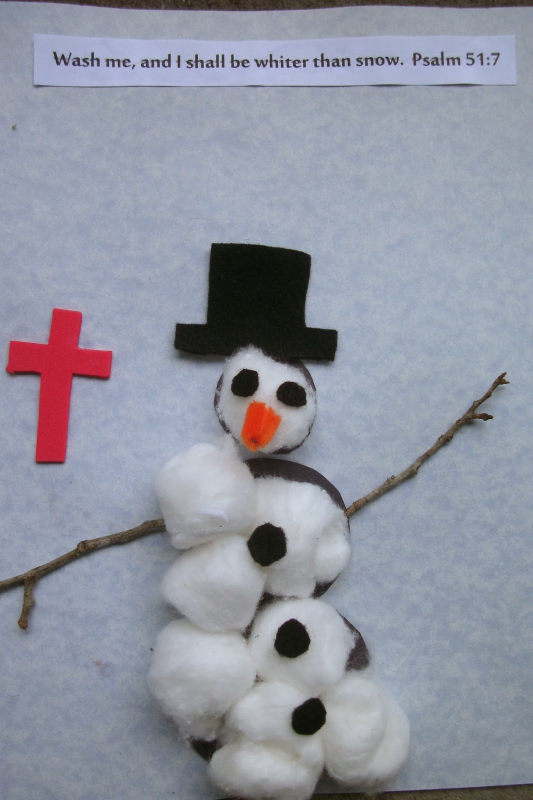 Grace School House: Washed and whiter than snow! Psalm 51:7 Craft for kids!