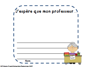 Back to school activities - Primary French Immersion Resources