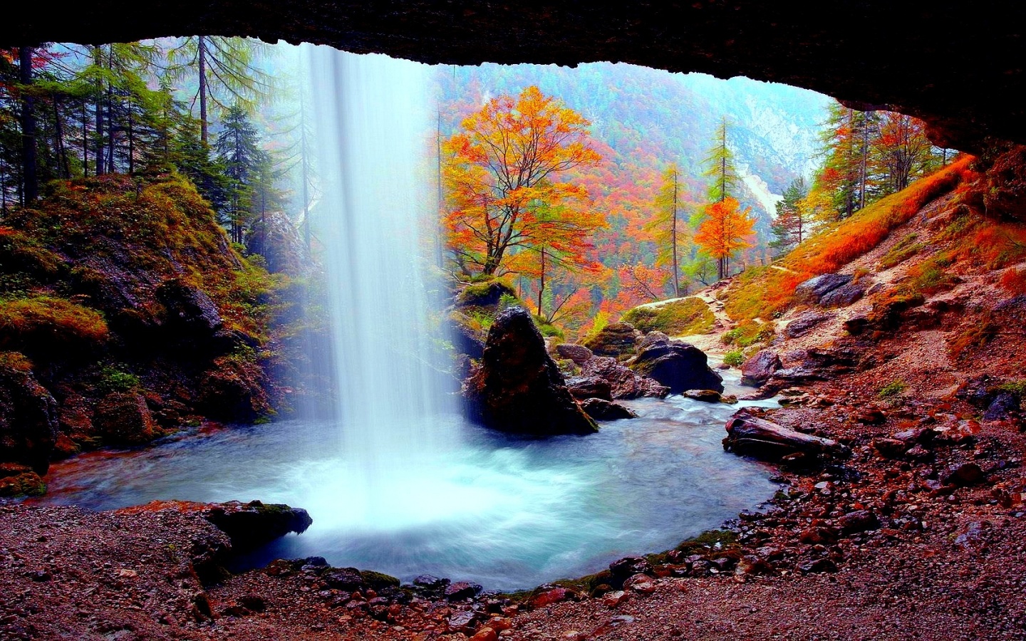 Free Wallpaper Hub: Eye Capture Waterfall