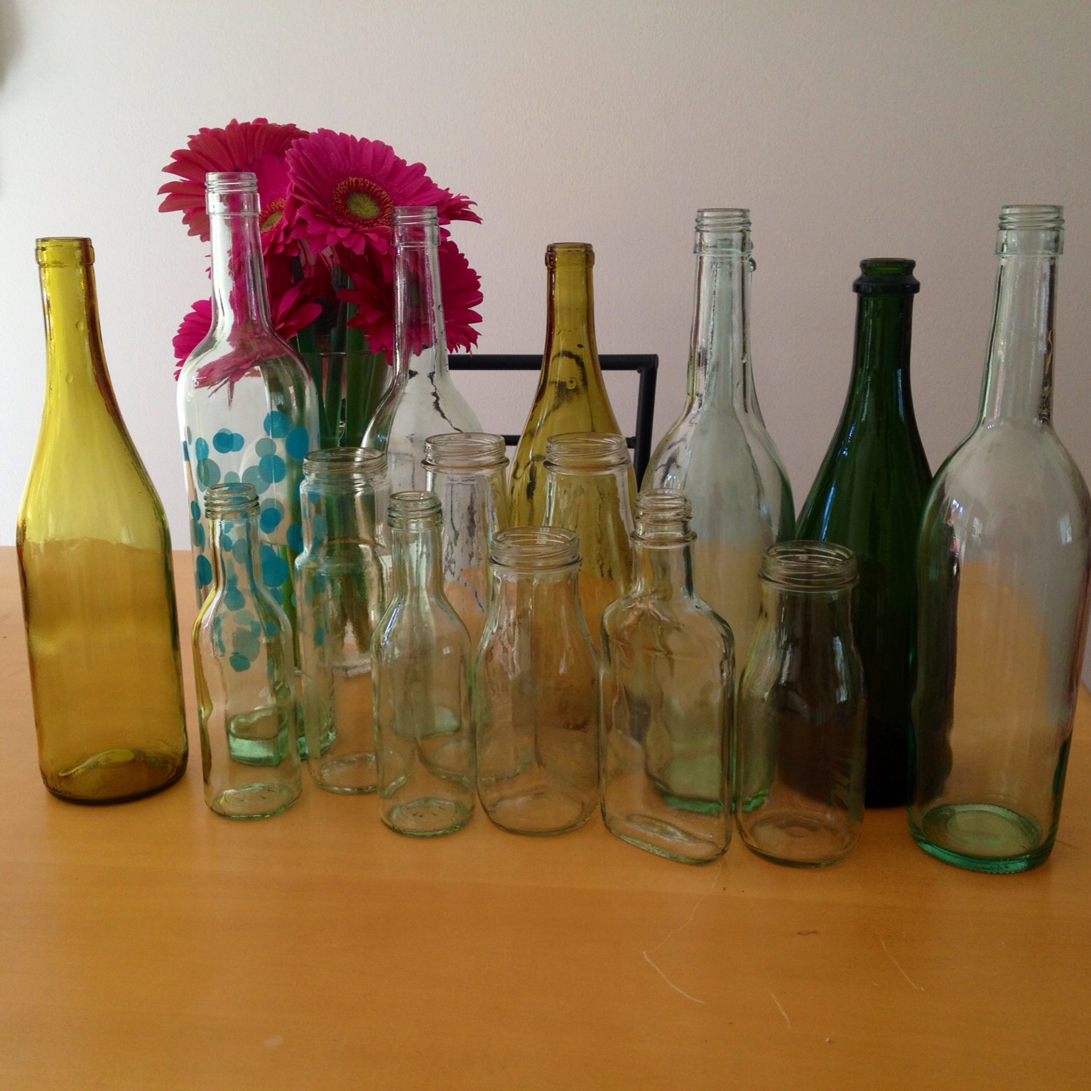 SatterThings: Behind the Scenes: Delabeling the Bottles