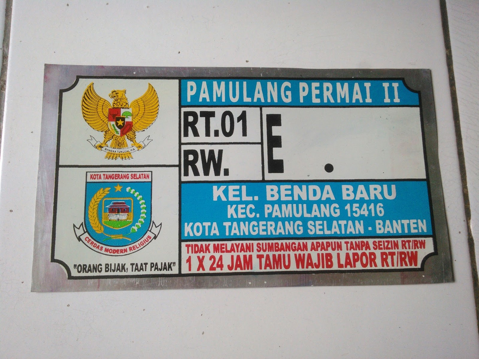 CONTOH PLAT NOMOR RUMAH ~ PERCETAKAN PLAT NOMOR RUMAH